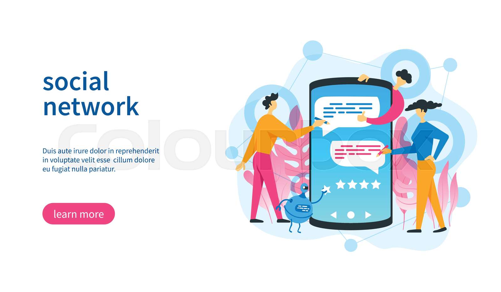 Social network template | Stock vector | Colourbox