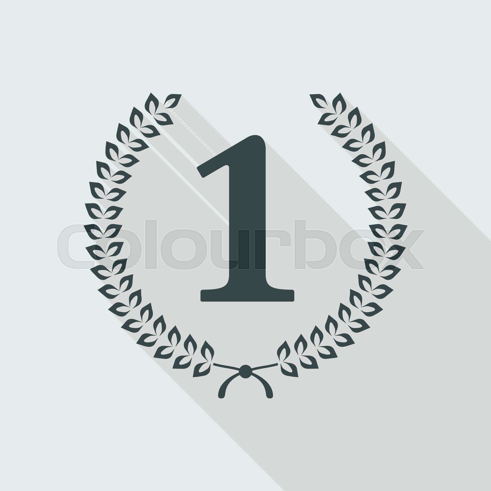 Number one laurel ribbon | Stock vector | Colourbox