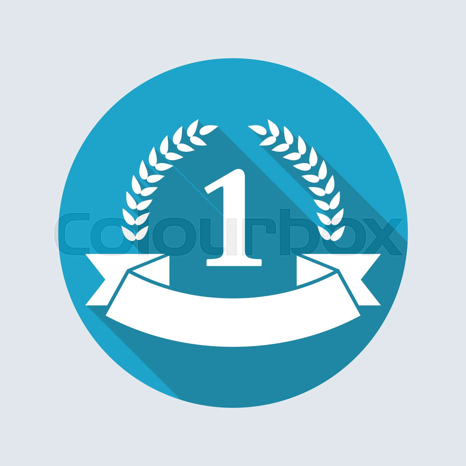 Number one laurel ribbon | Stock vector | Colourbox