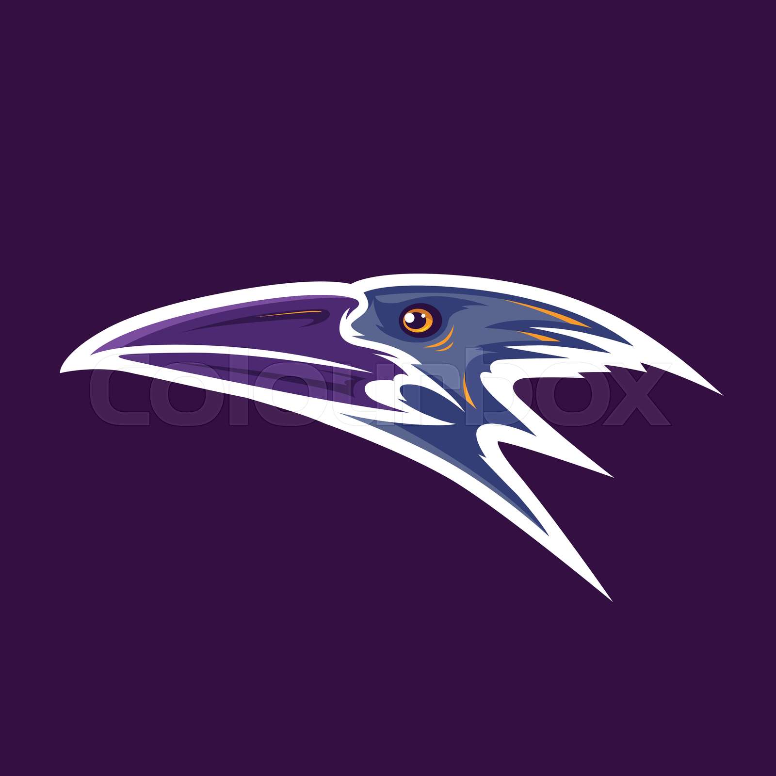 Crow Head Mascot. | Stock vector | Colourbox