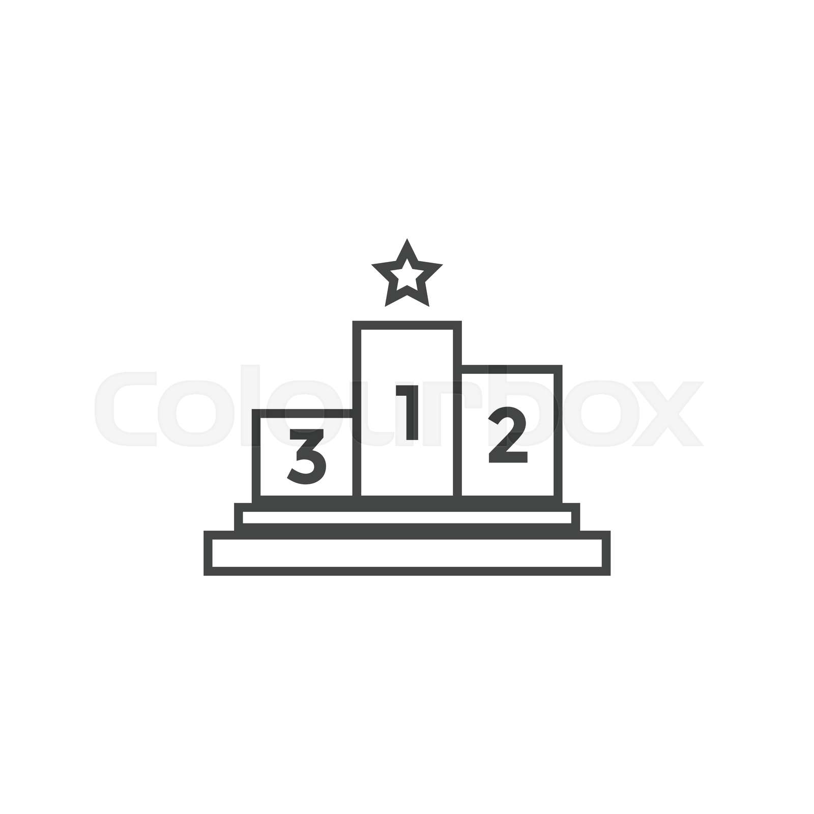 Winner podium graphic design template vector illustration | Stock ...