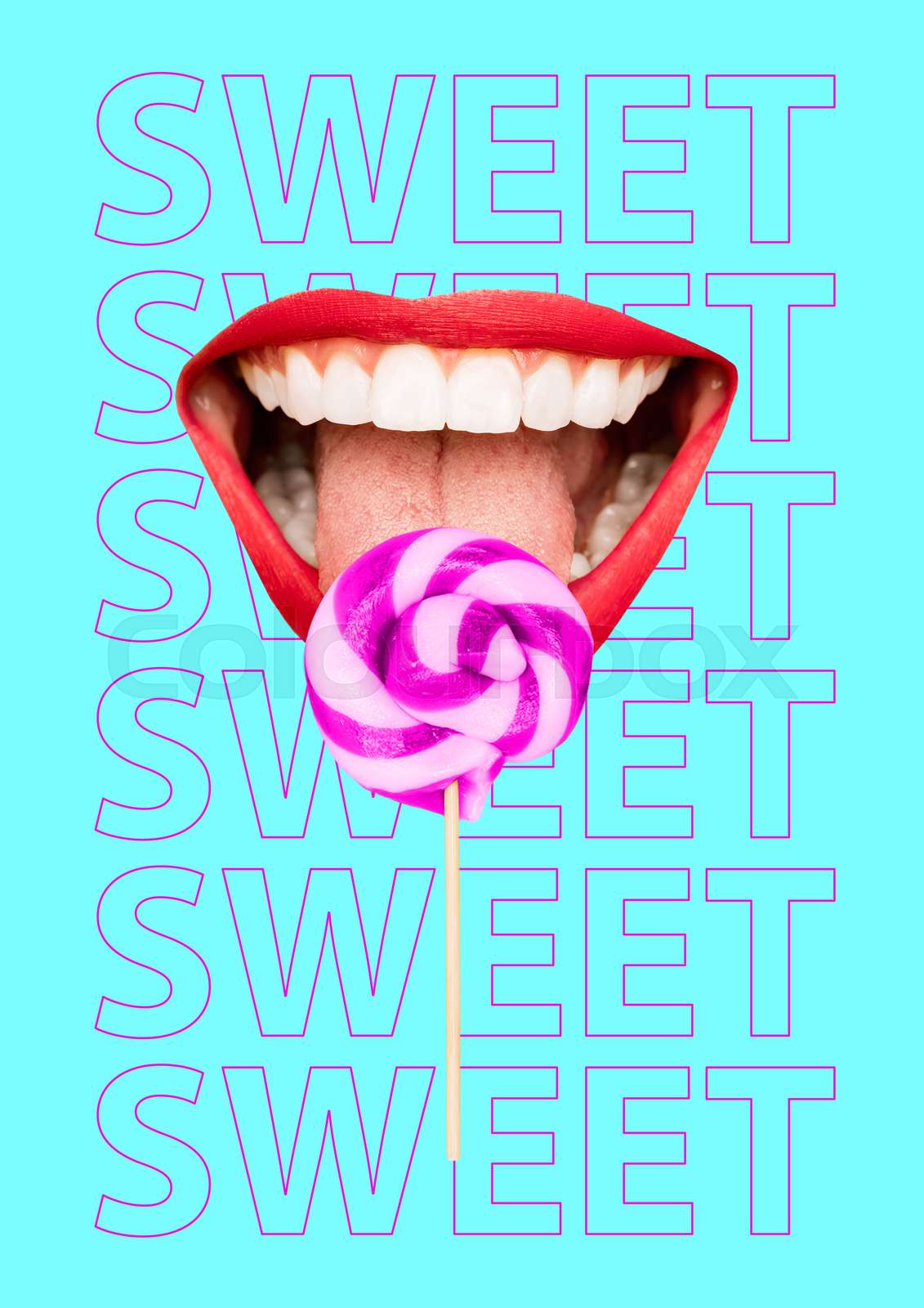 Alternative sweets. Modern design. Contemporary art collage. | Stock ...