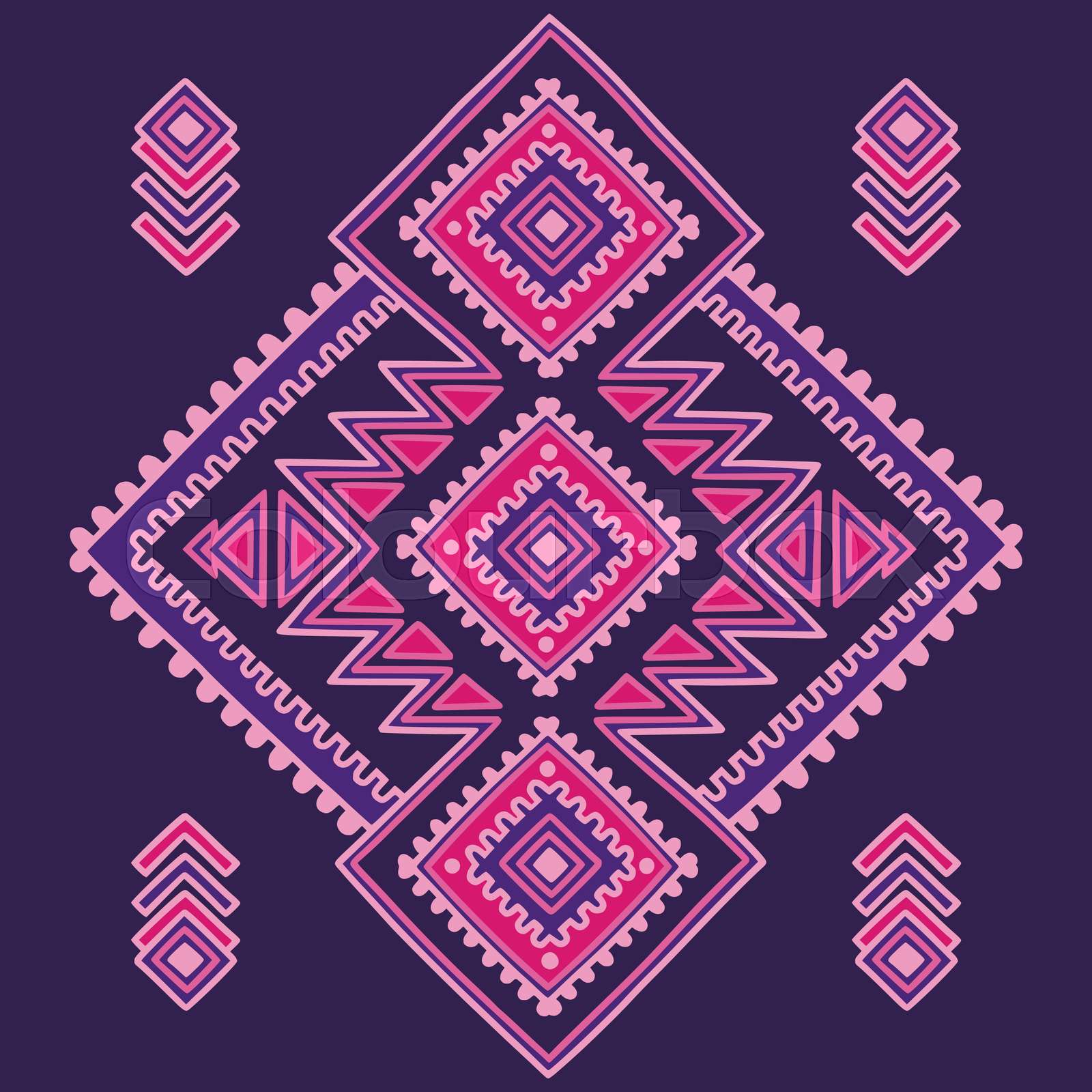 Purple Aztec Pattern