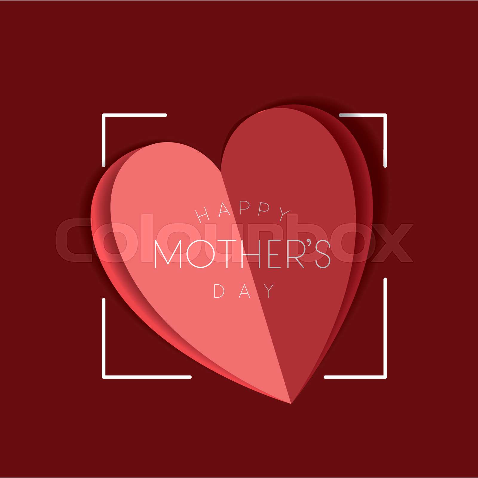 happy mothers day with heart card | Stock vector | Colourbox