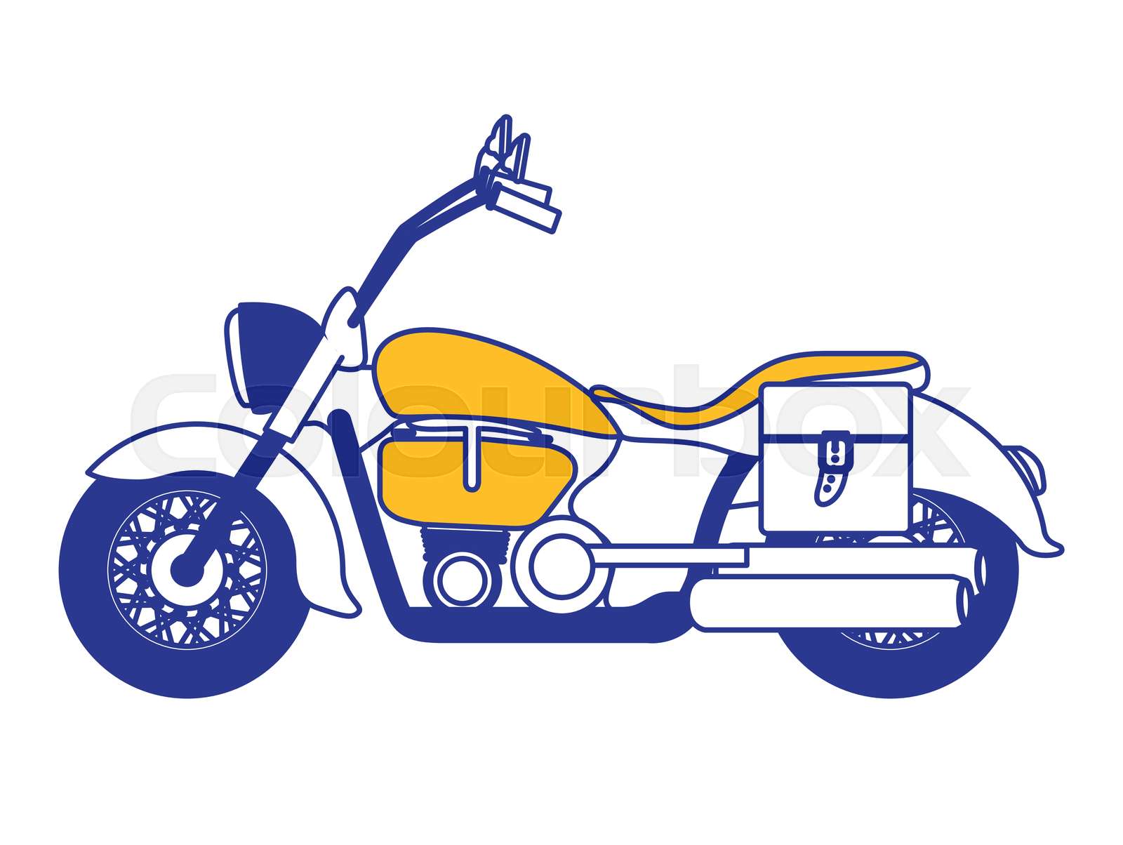 retro motorcycle classic icon | Stock vector | Colourbox