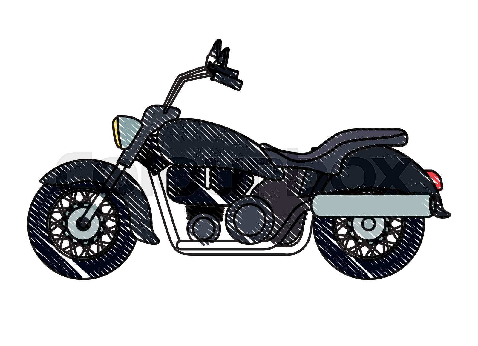 retro motorcycle classic icon | Stock vector | Colourbox