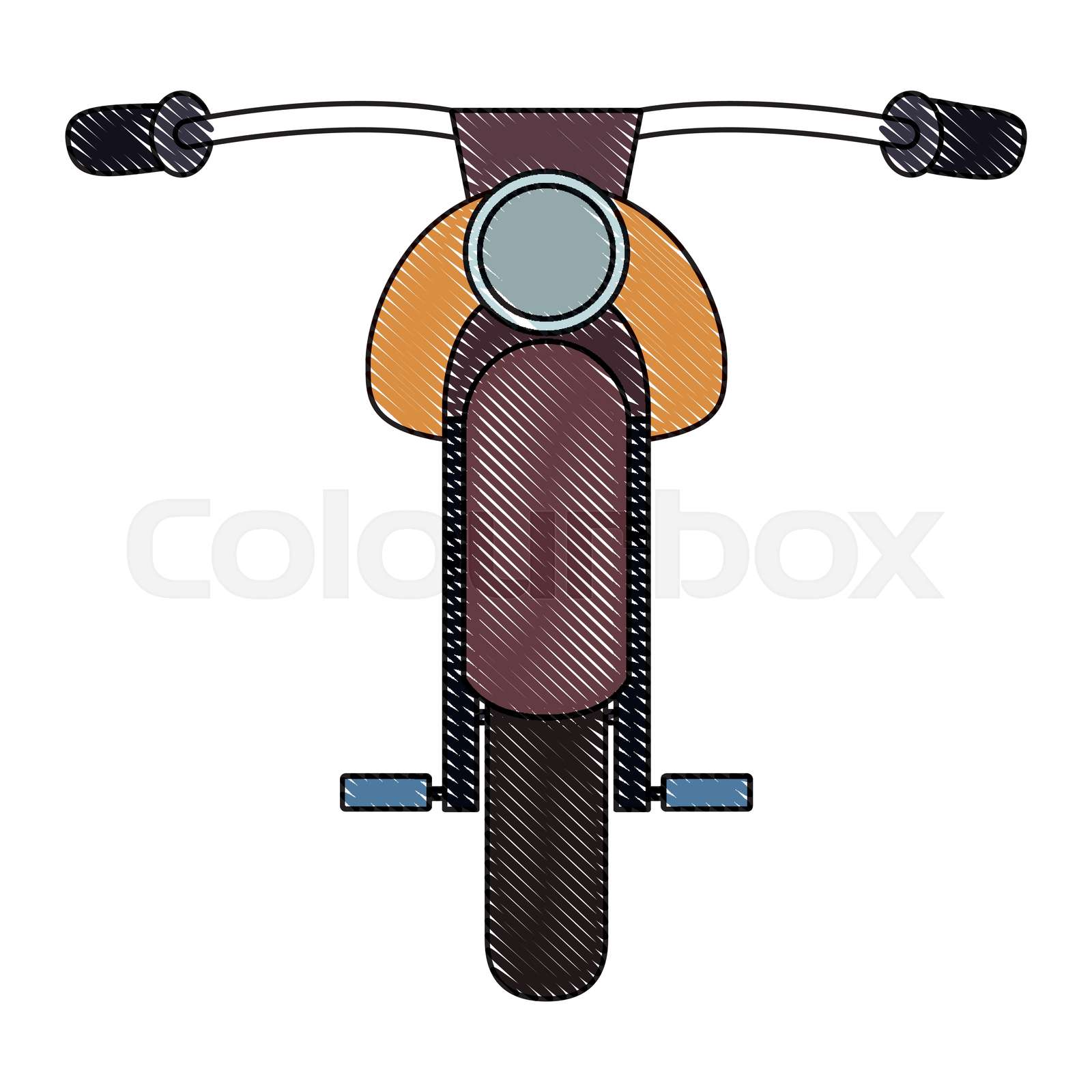 retro motorcycle classic icon | Stock vector | Colourbox