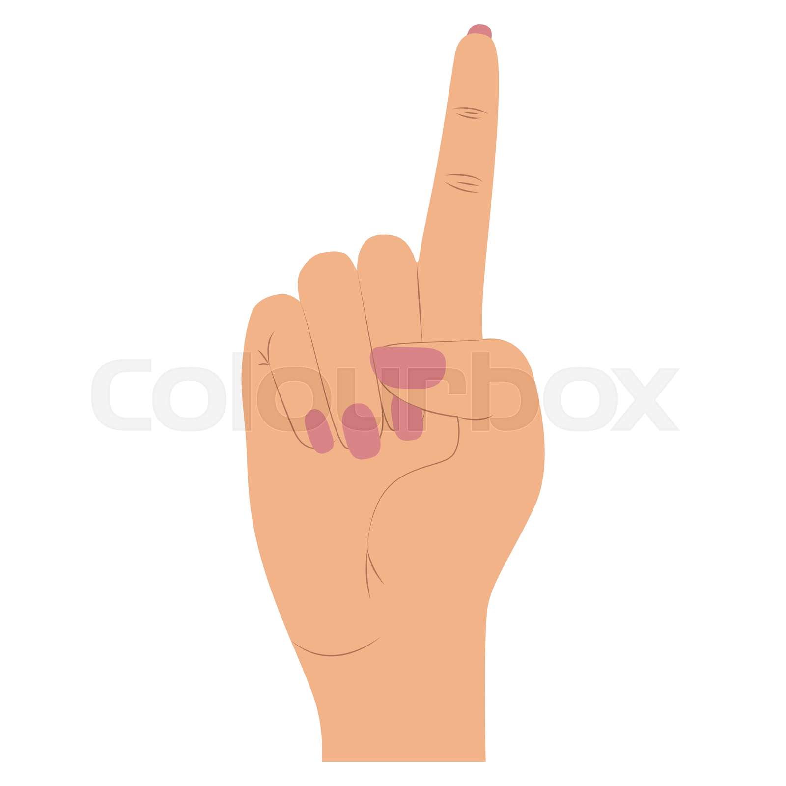 number one with finger | Stock vector | Colourbox