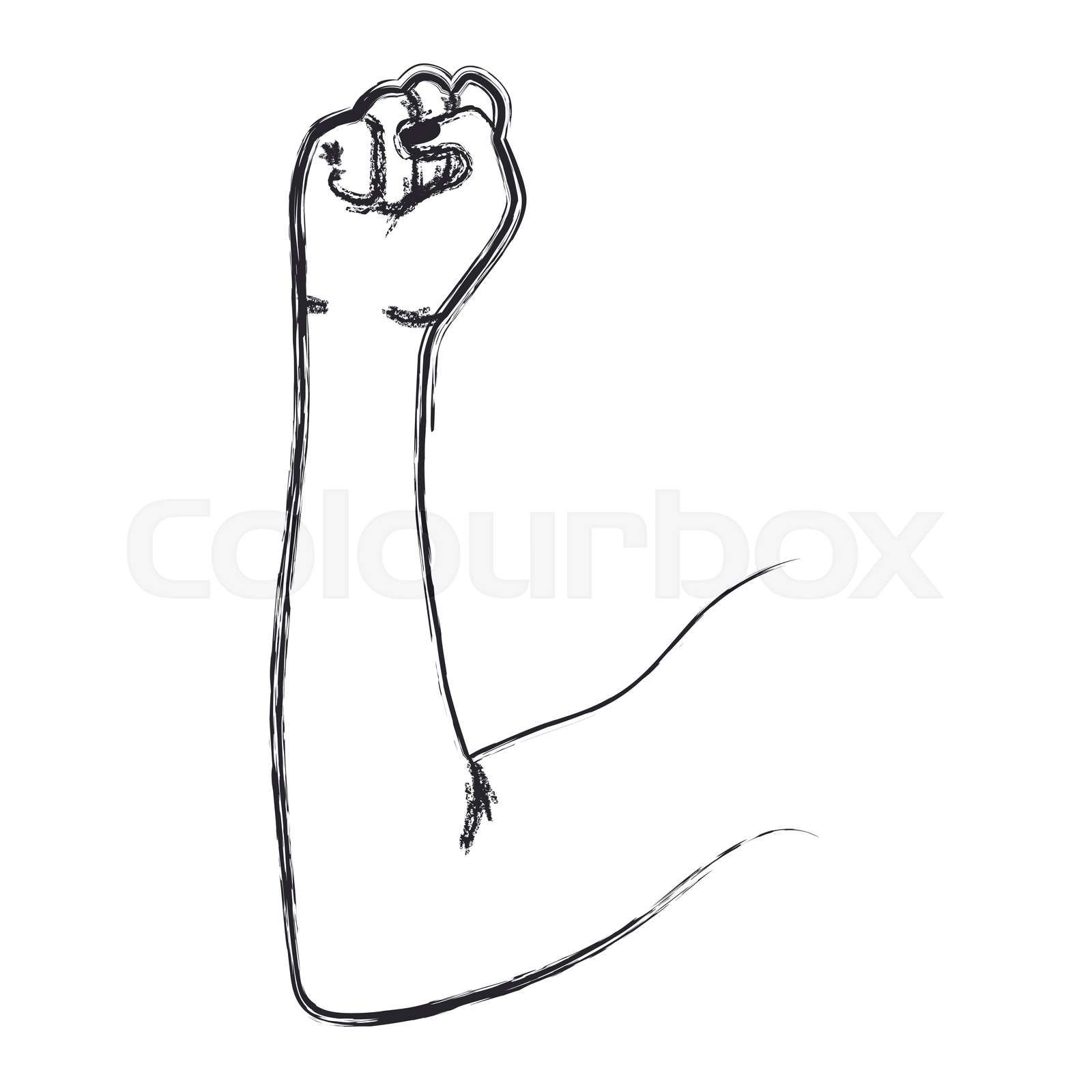 arm human fist icon | Stock vector | Colourbox