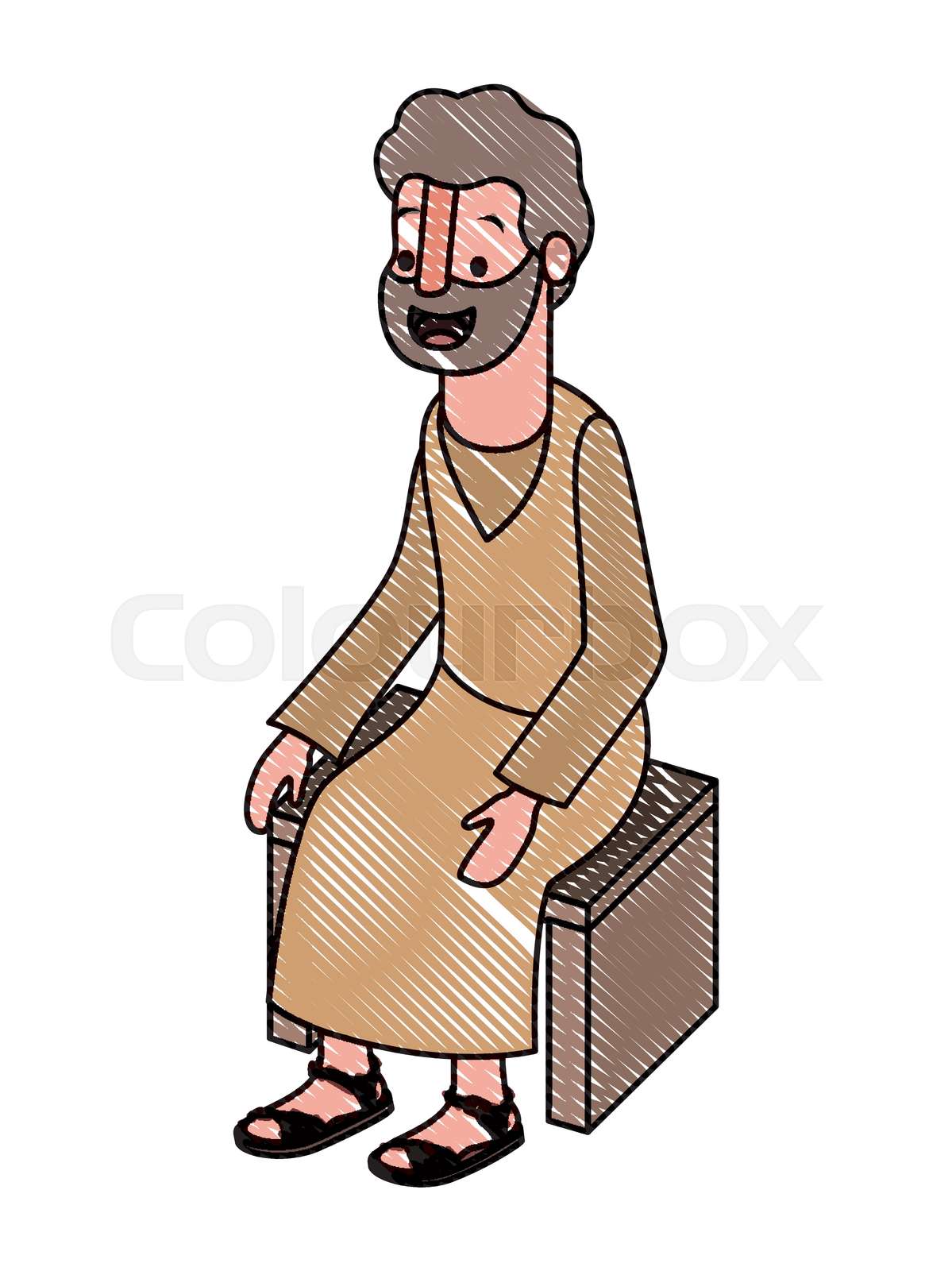 señor, vector, orar | Vector de archivo | Colourbox