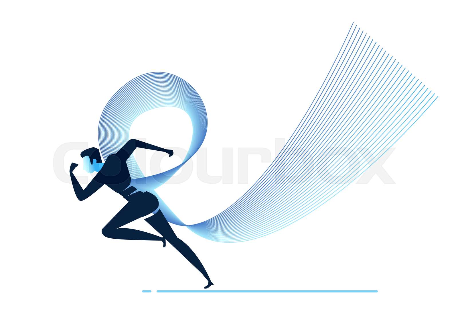 Man sprint running to win design vector | Stock vector | Colourbox
