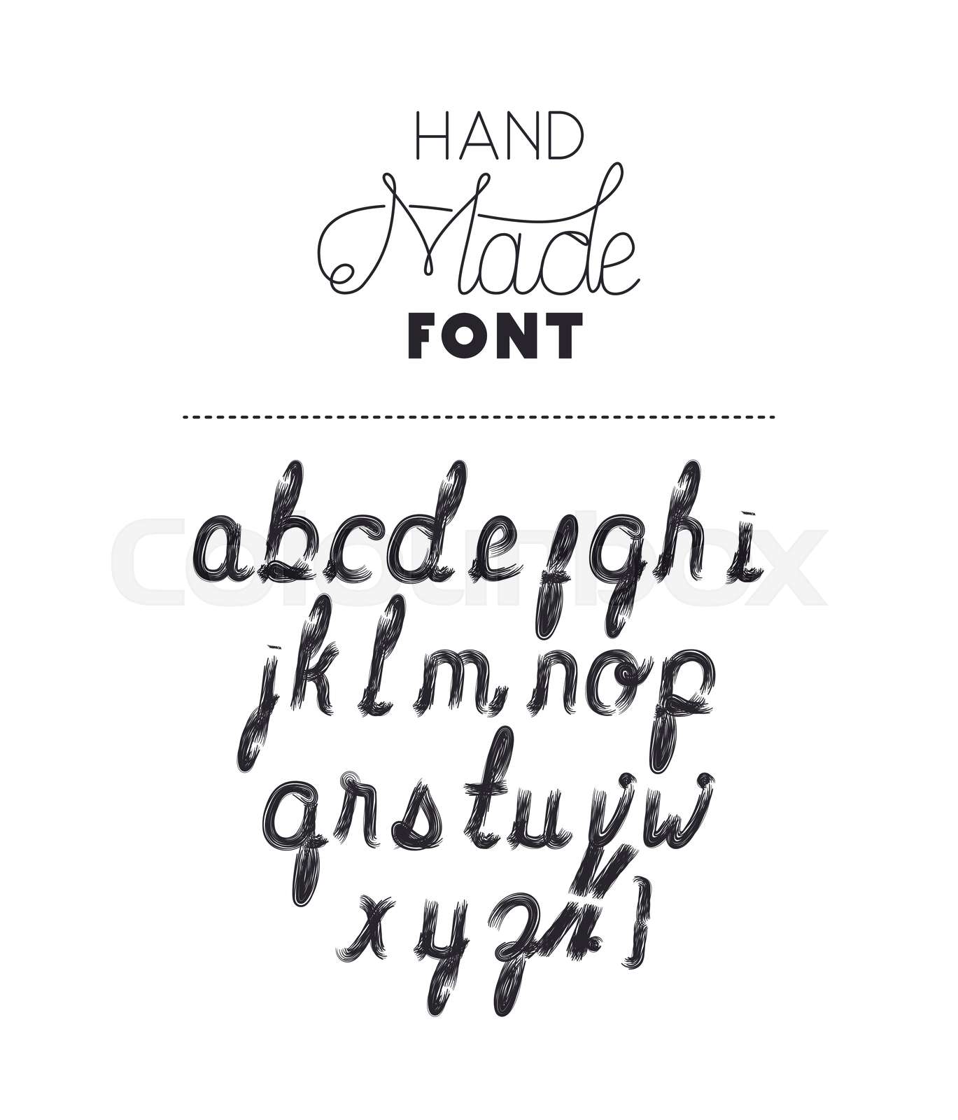 hand made font alphabet | Stock vector | Colourbox