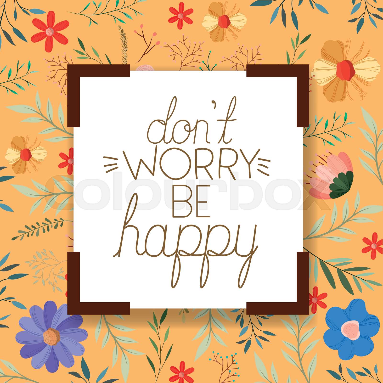 make it happy message with hand made font | Stock vector | Colourbox