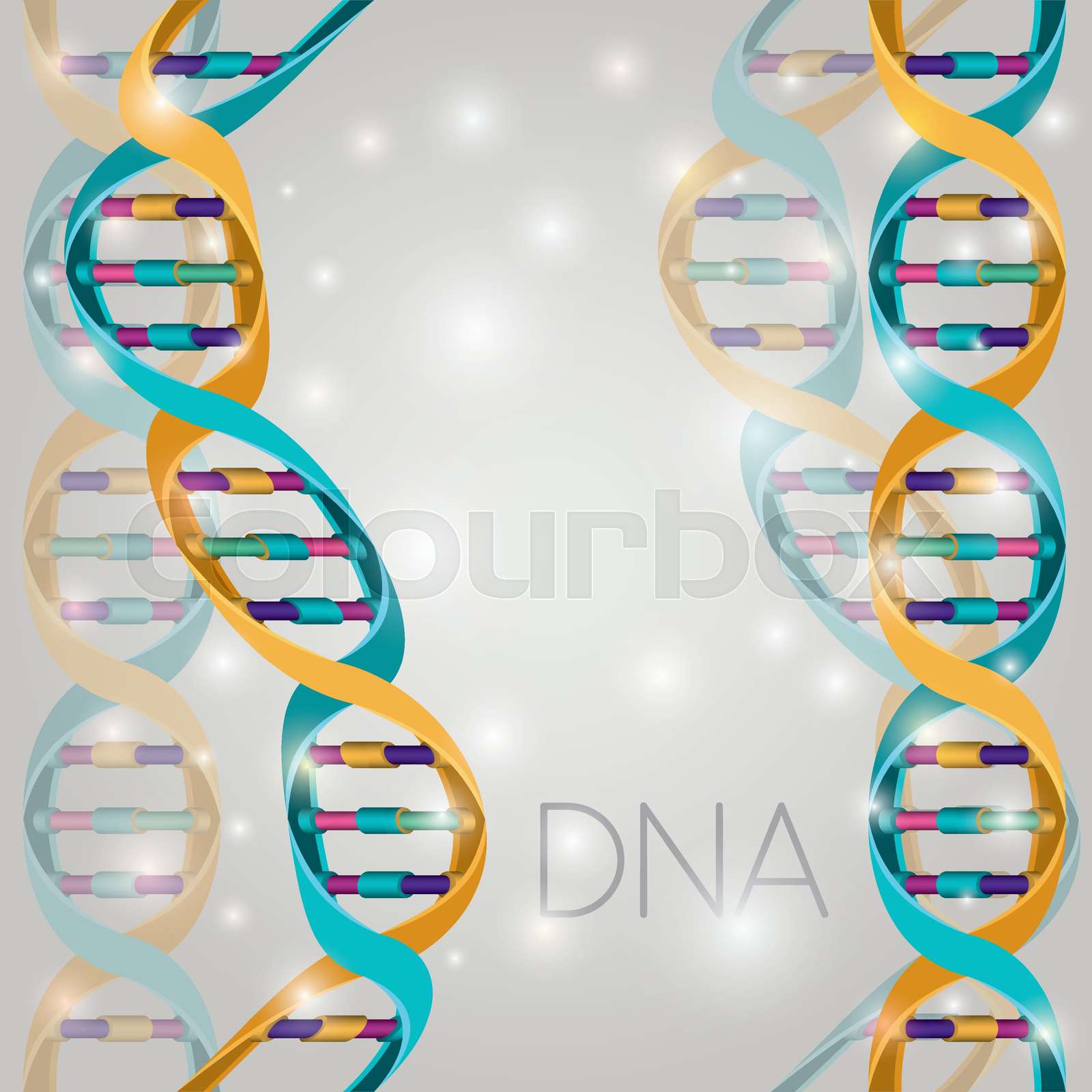 dna molecule structure pattern | Stock vector | Colourbox