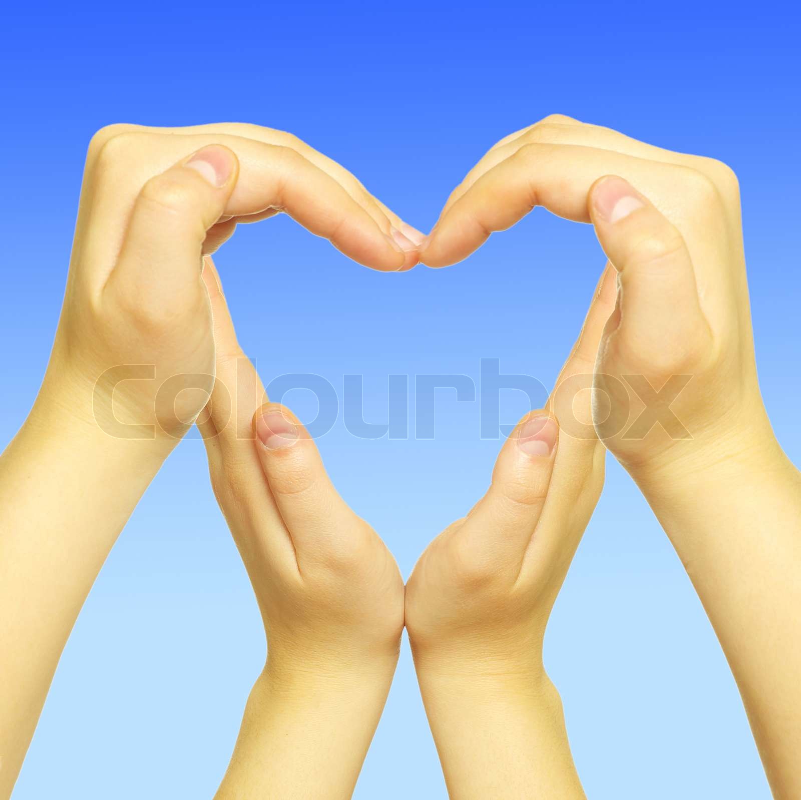 Hände Form von Herzen | Stock Bild | Colourbox