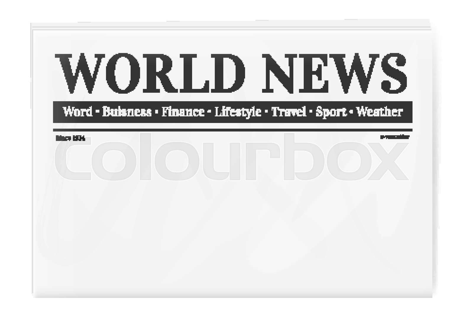 Folded newspaper. Blank background for news page template. | Stock ...