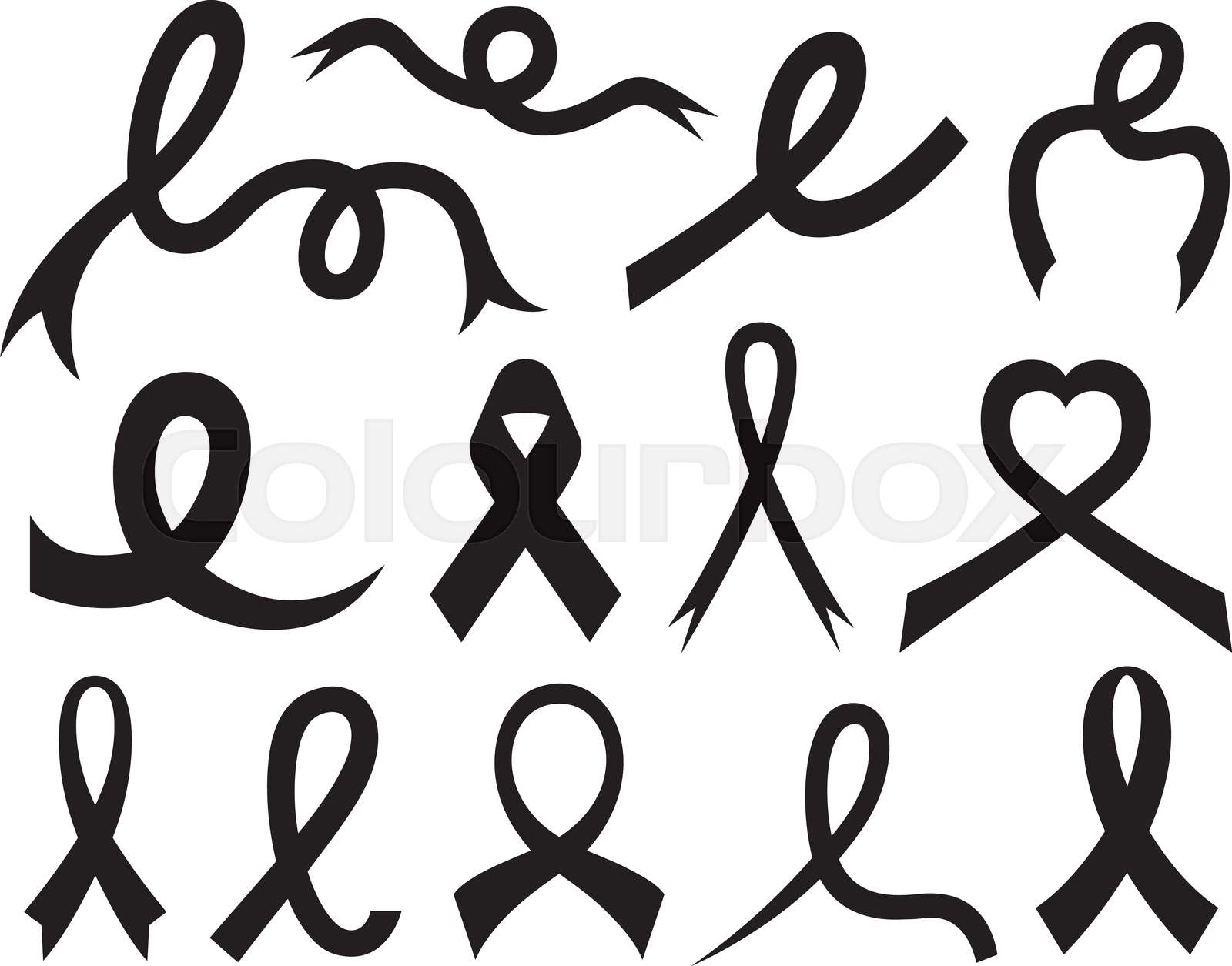 Set of different ribbons | Stock vector | Colourbox