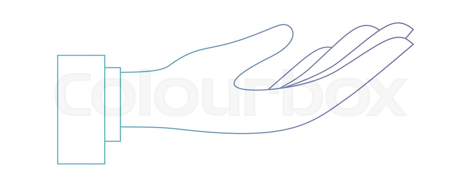 Hand asking isolated icon | Stock vector | Colourbox