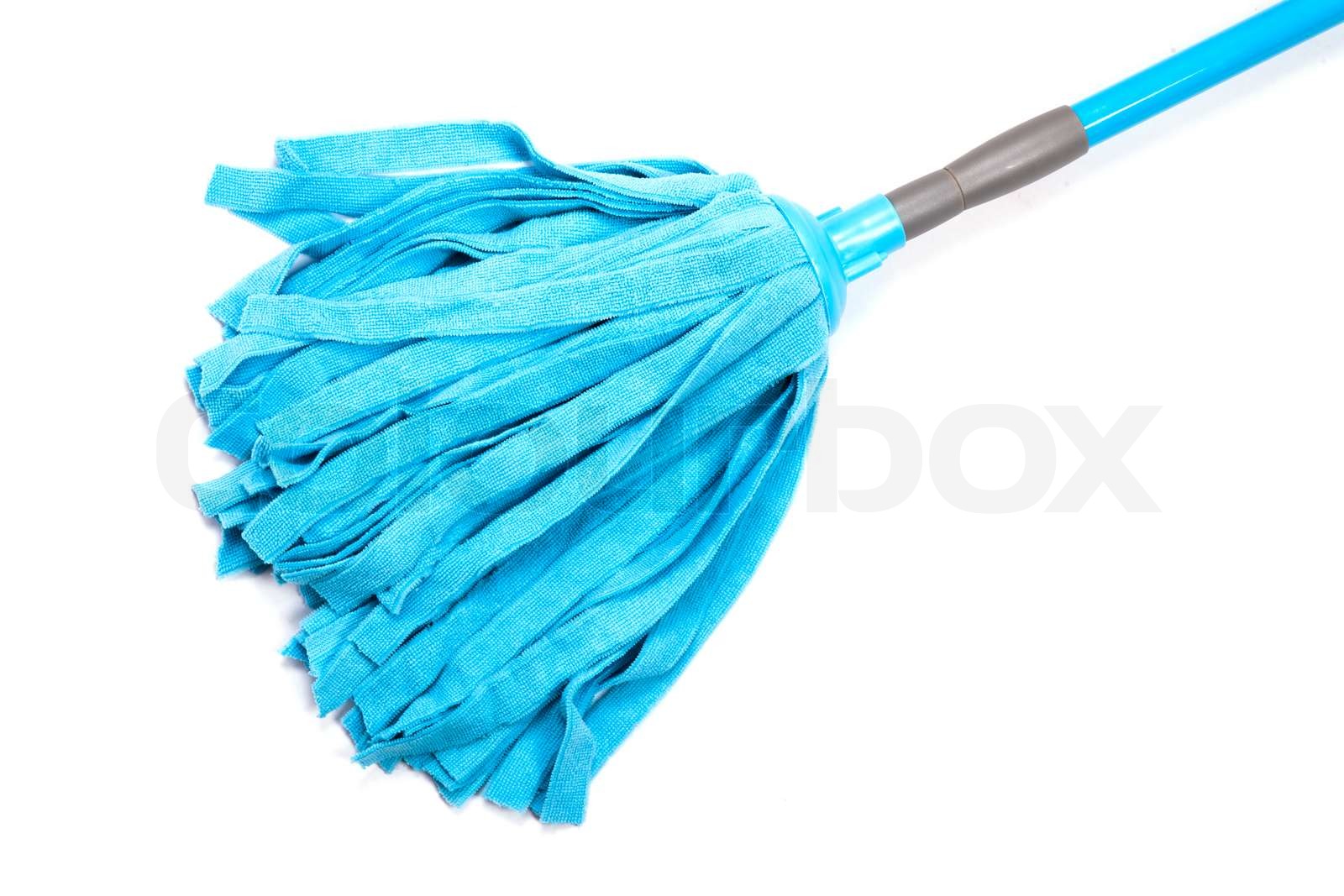 blue mop for cleaning floor | Stock image | Colourbox