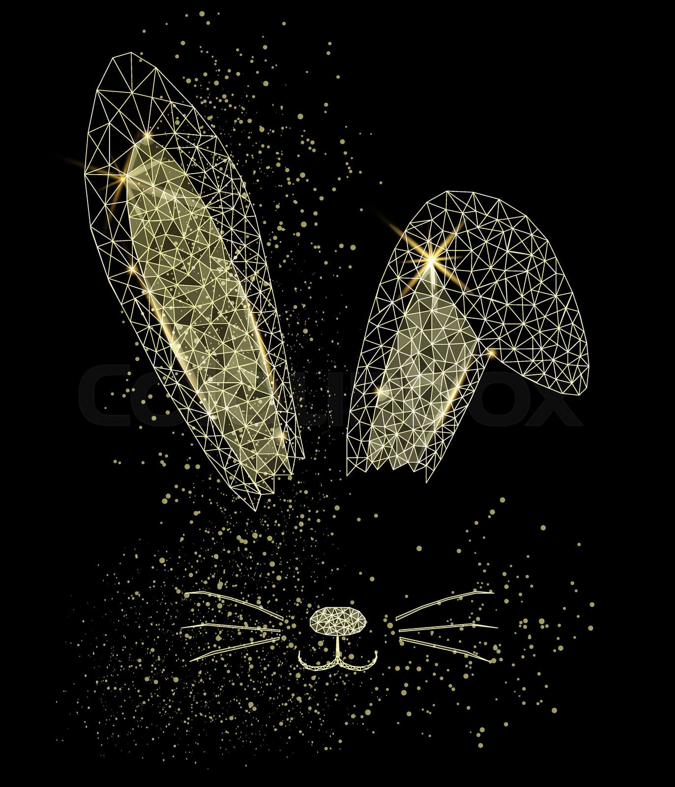 Easter bunny ears silhouette. | Stock vector | Colourbox