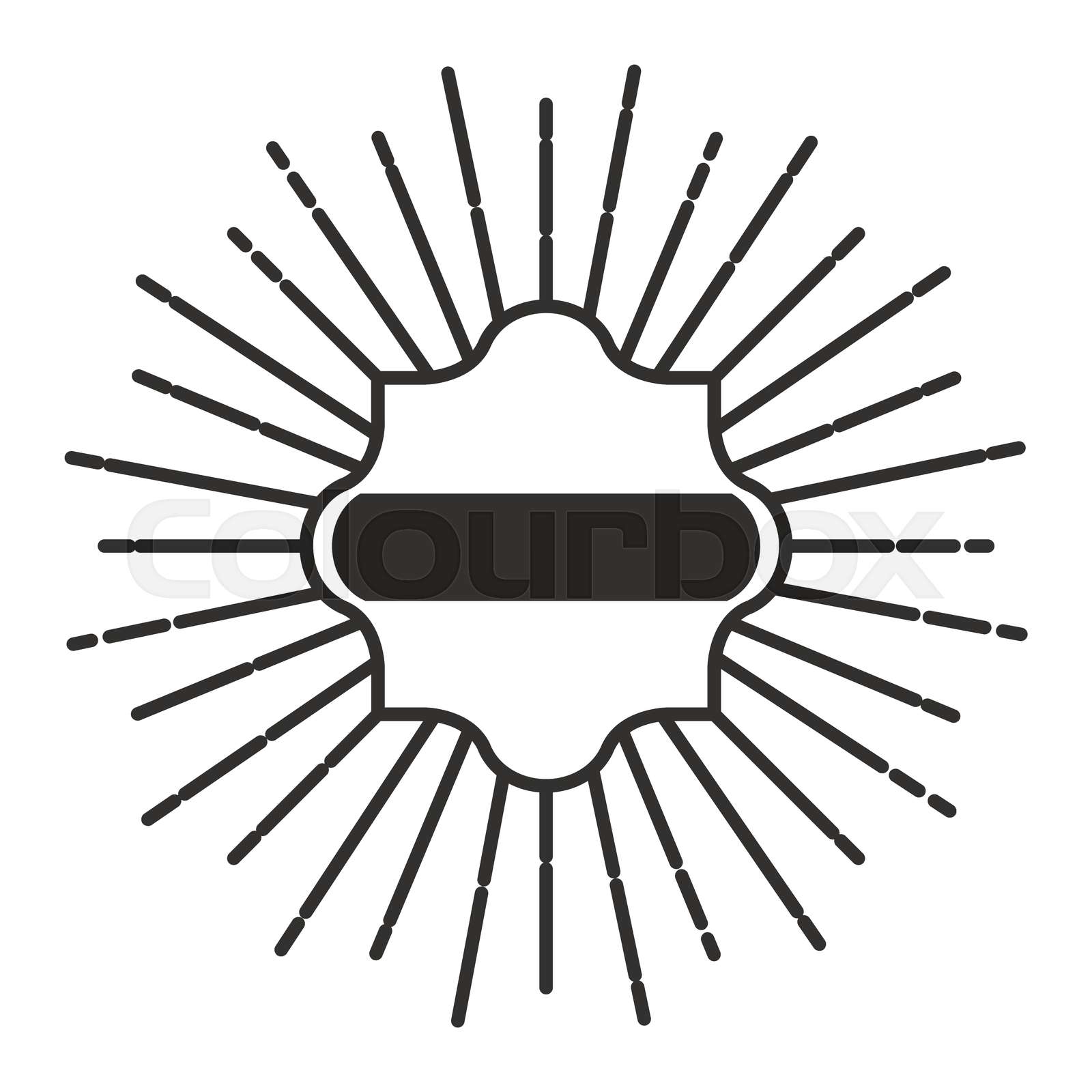 classic frame with burst | Stock vector | Colourbox