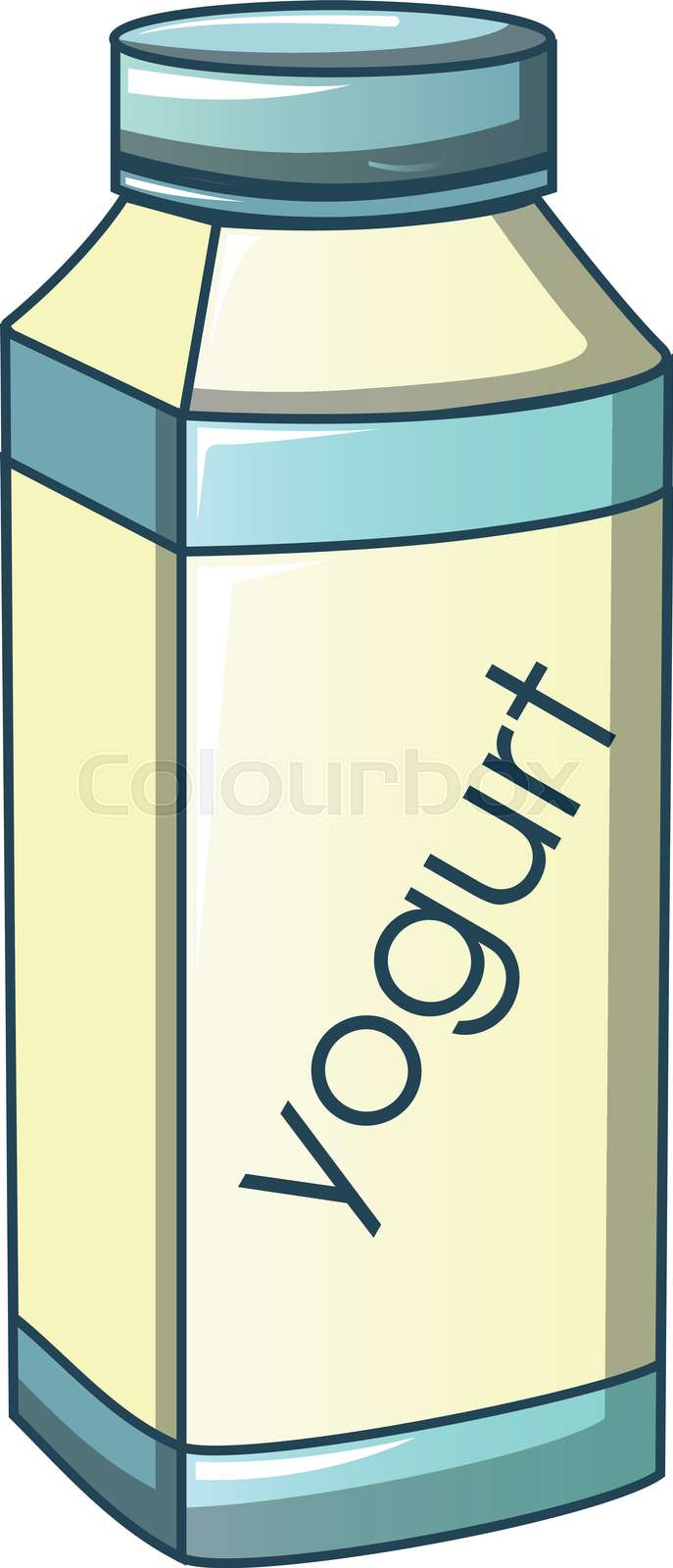 Yogurt icon, cartoon style | Stock vector | Colourbox