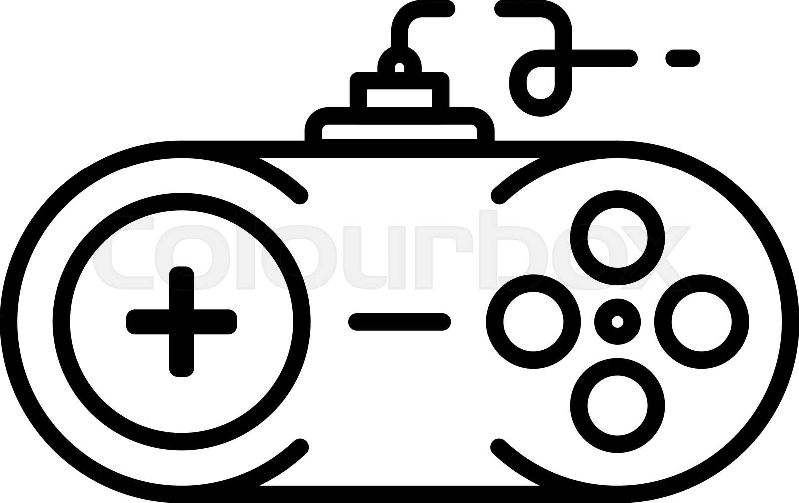 konsole, spielsteuerung, icon | Stock-Vektor | Colourbox