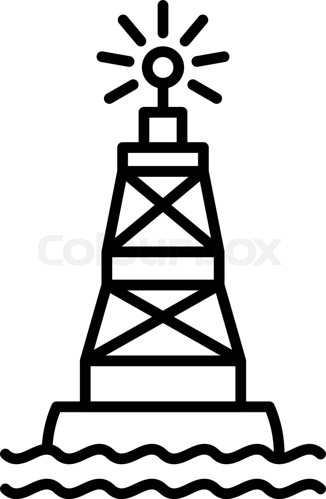 hafen, meeres-, boje | Stock-Vektor | Colourbox