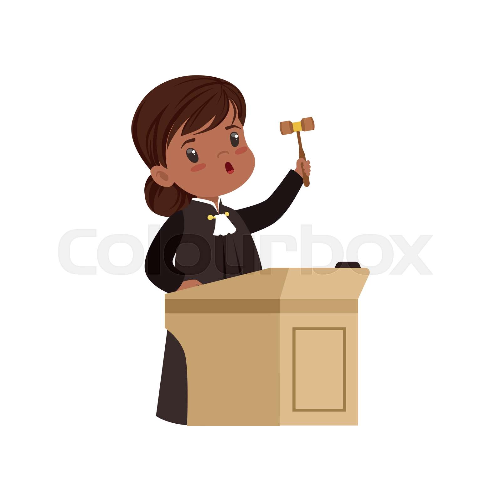 dommer, illustration, pige | Stock vektor | Colourbox