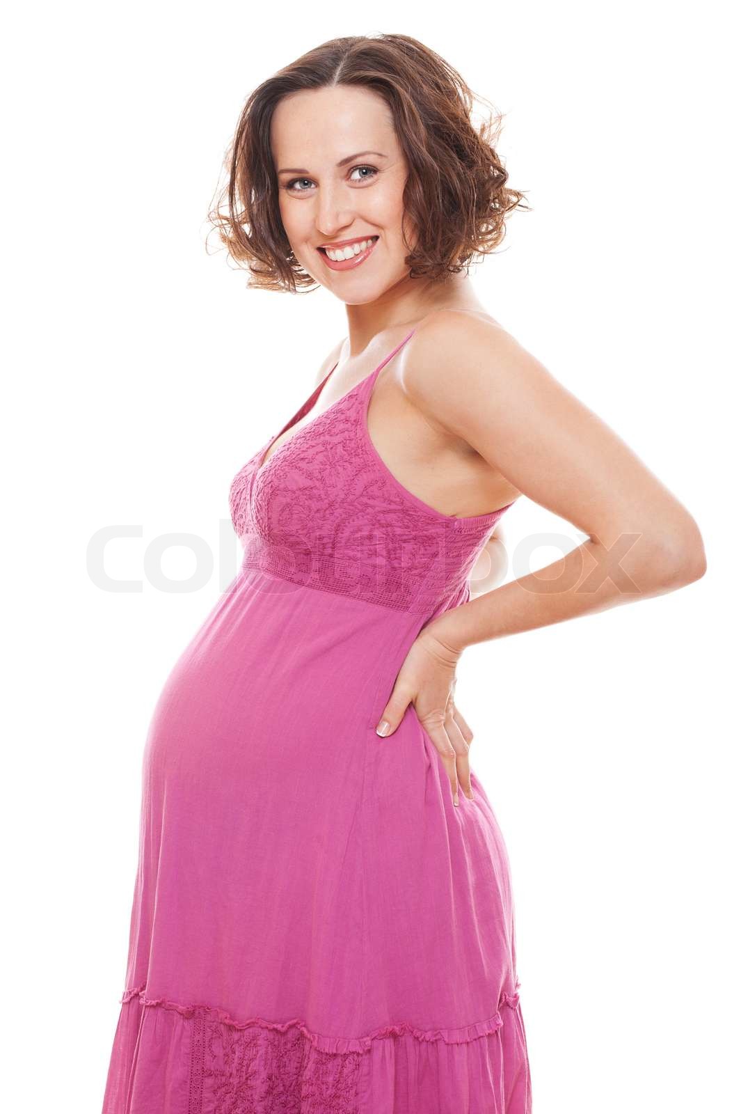 young pregnant woman posing | Stock image | Colourbox