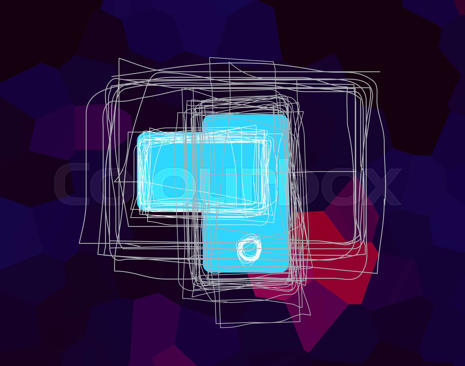 illustration digital blue screen | Stock image | Colourbox