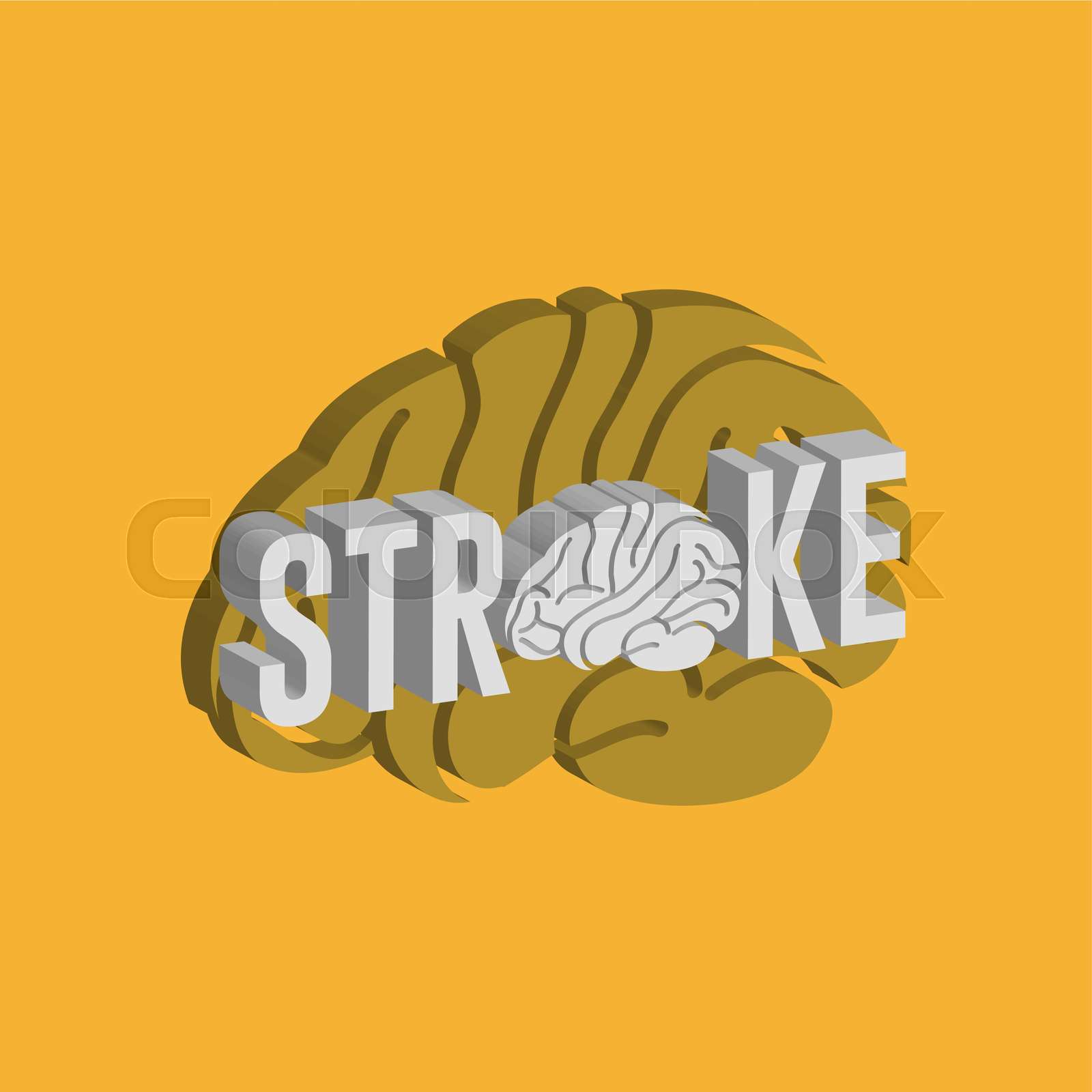 STROKE logo icon design, medical vector illustration | Stock vector ...