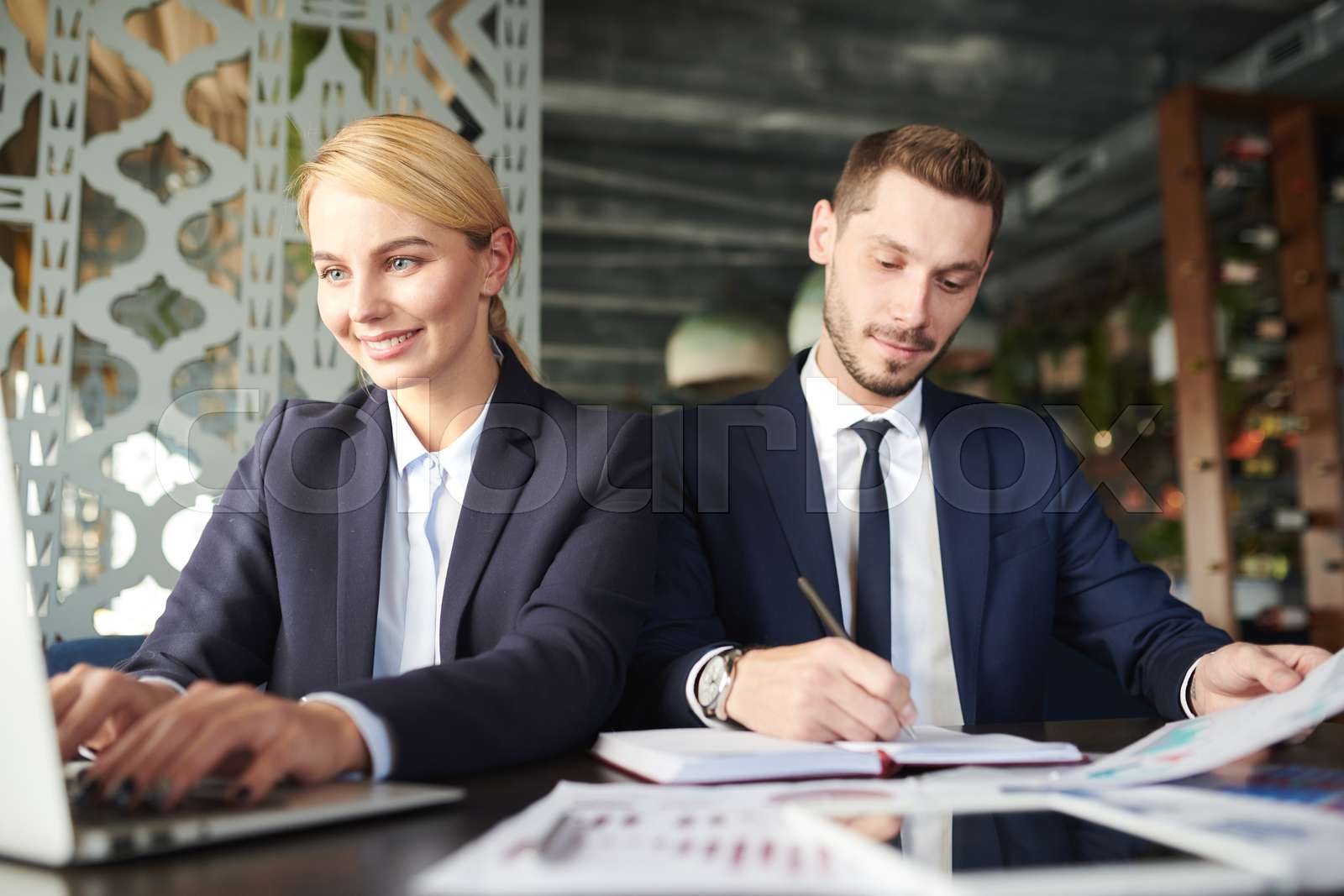 Working individually | Stock image | Colourbox