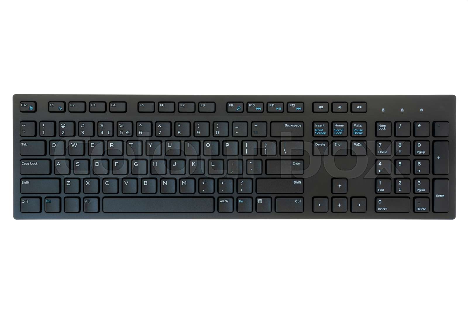 Black computer querty keyboard | Stock image | Colourbox