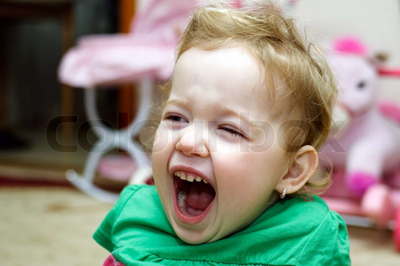 shouting, baby, child | Stock image | Colourbox