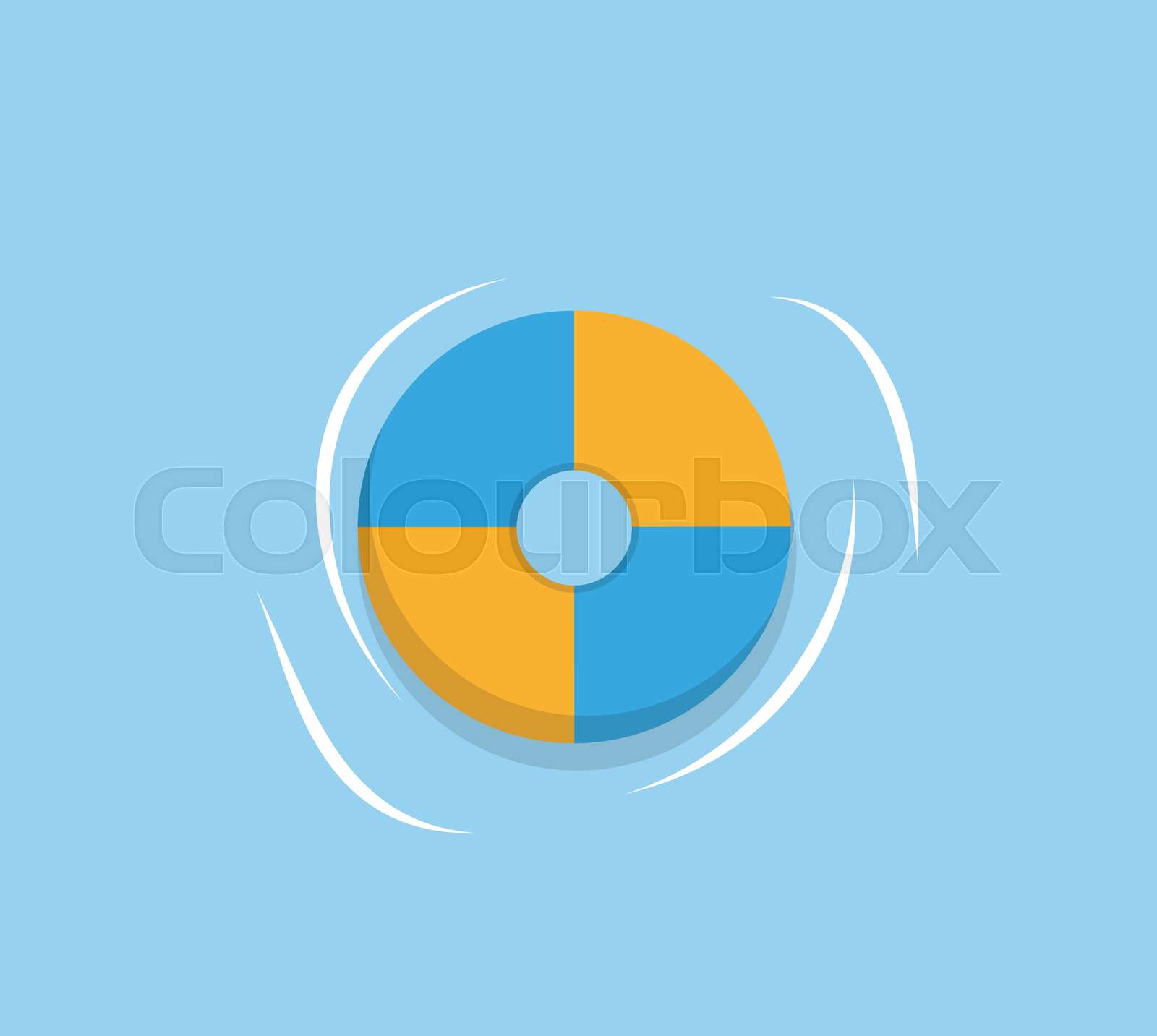 Lifesaver Ring Isolated Blue Yellow Rubber Circle | Stock vector ...