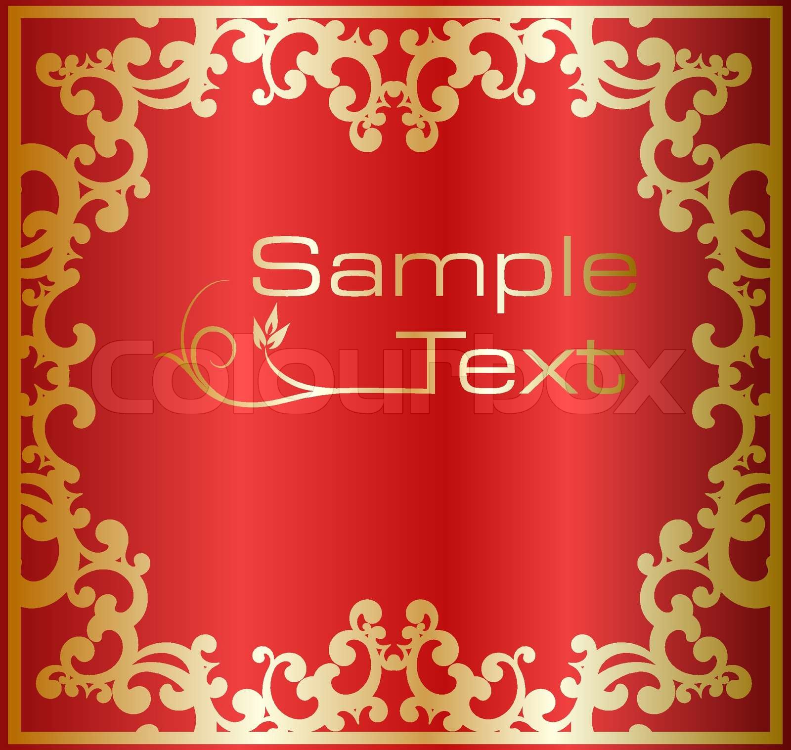 Decorative gold frame for text | Stock vector | Colourbox
