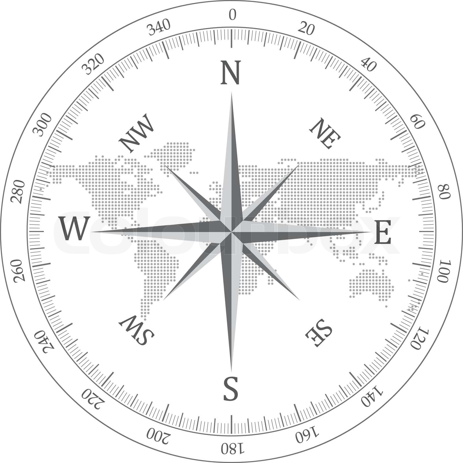 Black compass | Stock vector | Colourbox