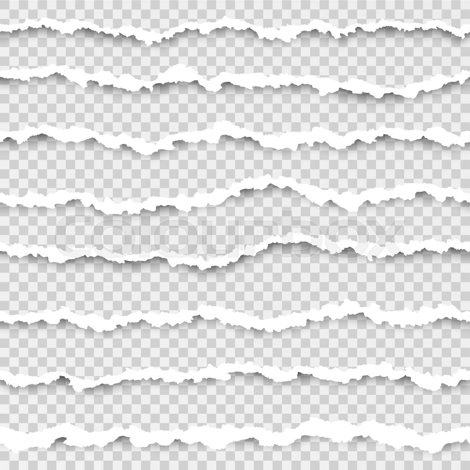 Set of torn horizontal seamless paper stripes. Abstract paper texture ...