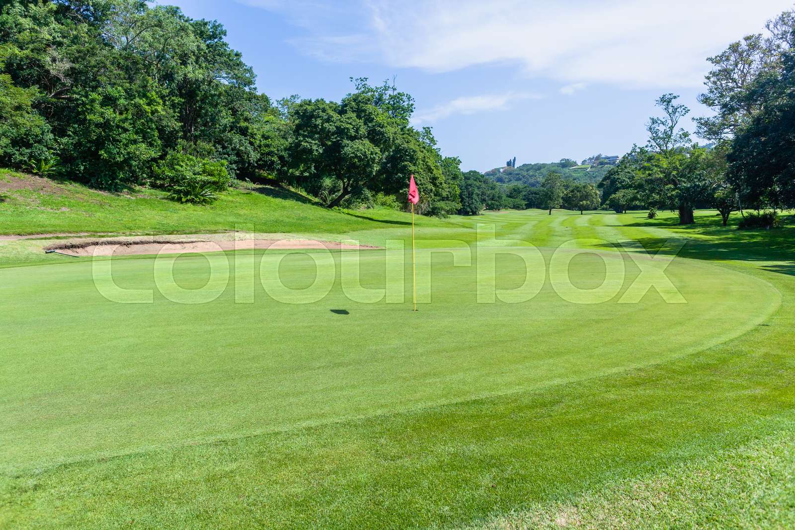 Golf Hole Trees Green Scenic Course | Stock image | Colourbox