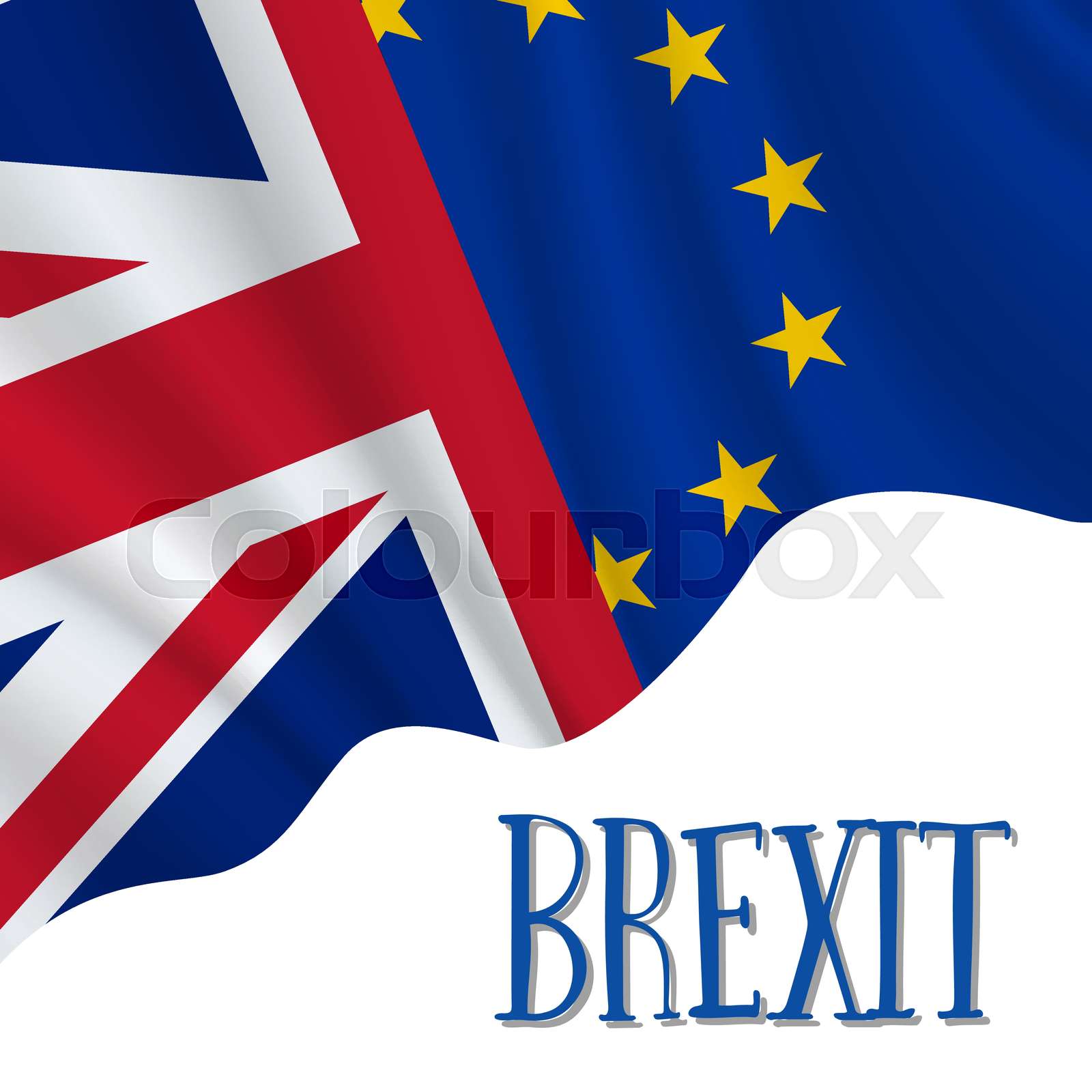 Brexit, waving flags concept | Stock vector | Colourbox