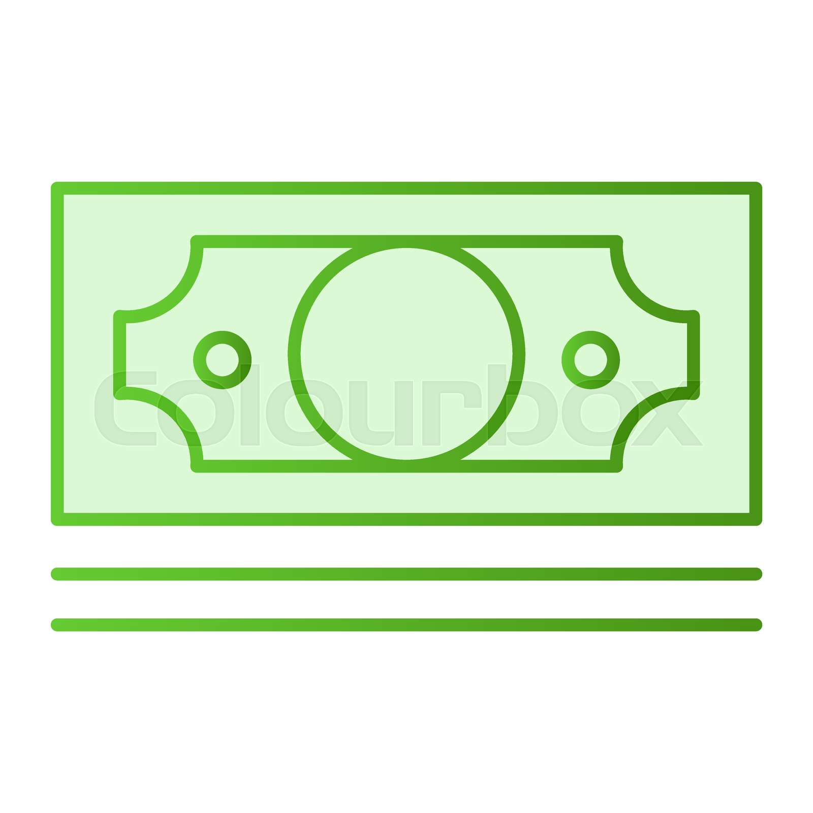 Cash flat icon. Money green icons in trendy flat style. Dollars ...