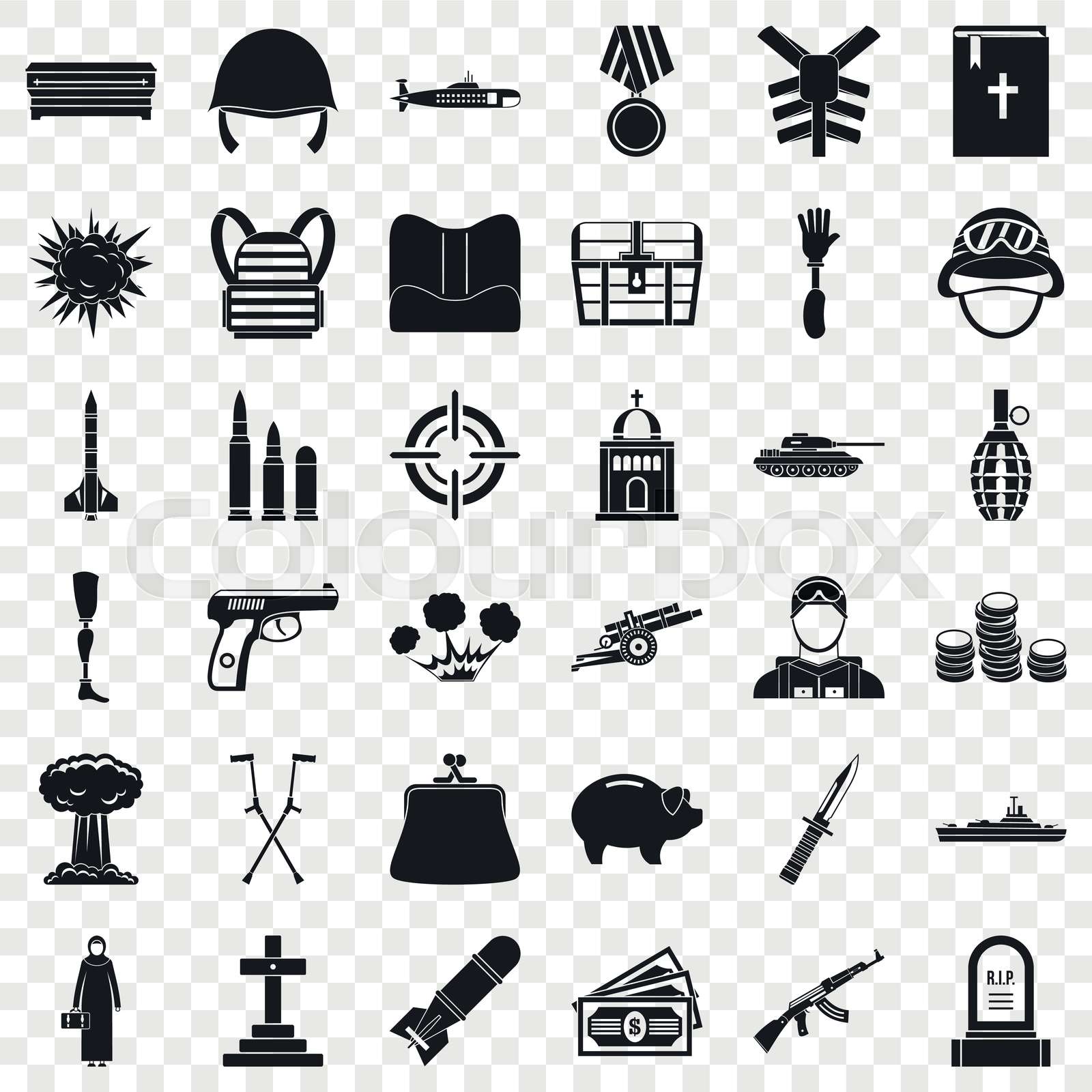 krieg, armee, icon | Stock-Vektor | Colourbox