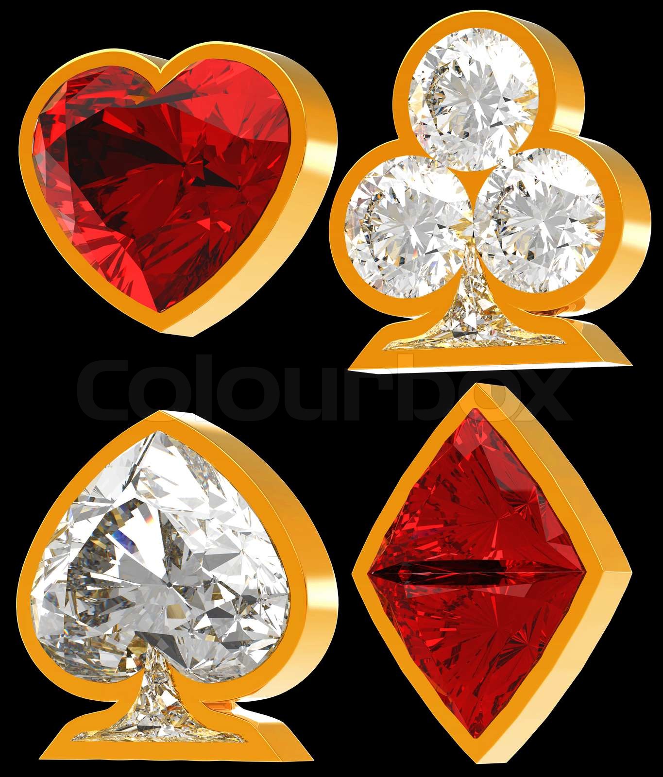 Diamond shaped Card Suits | Stock image | Colourbox