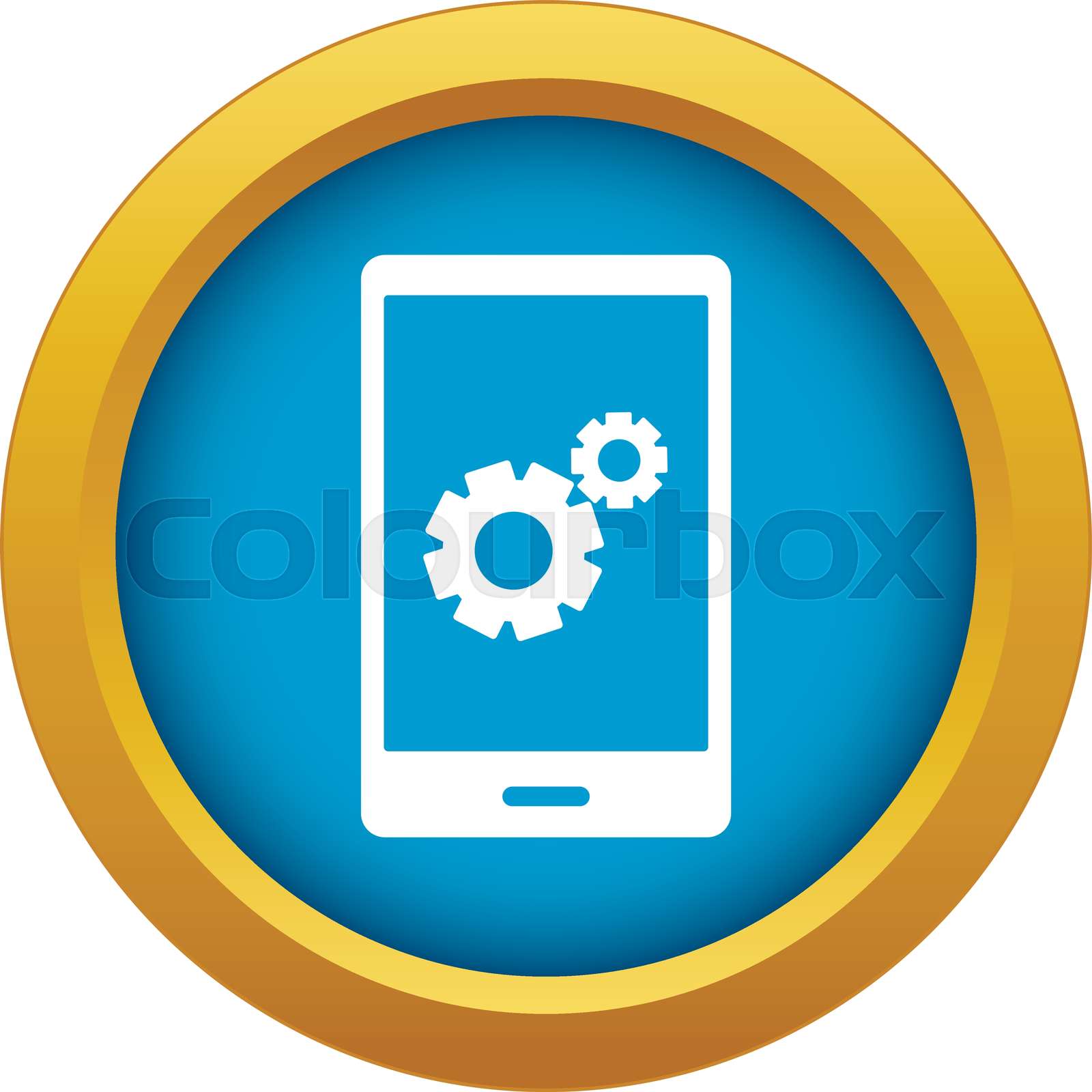 Working phone icon blue vector isolated | Stock vector | Colourbox