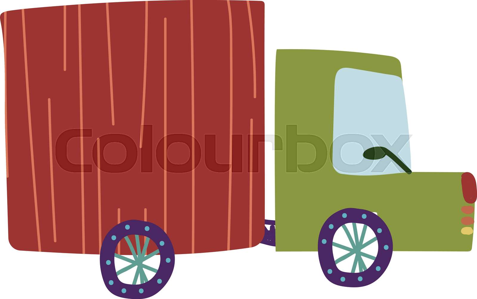 Truck, Delivery Cargo Lorry Cartoon Vector Illustration | Stock vector ...