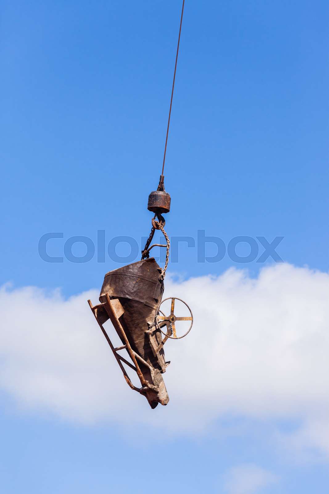 Construction Hanging Concrete Pouring Bucket | Stock image | Colourbox