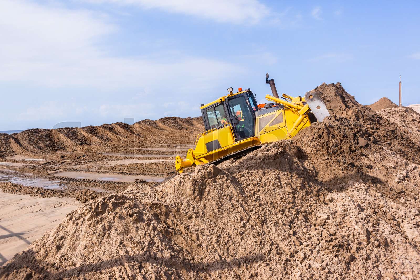Earthworks Construction Dozer Machine Stock Image Colourbox