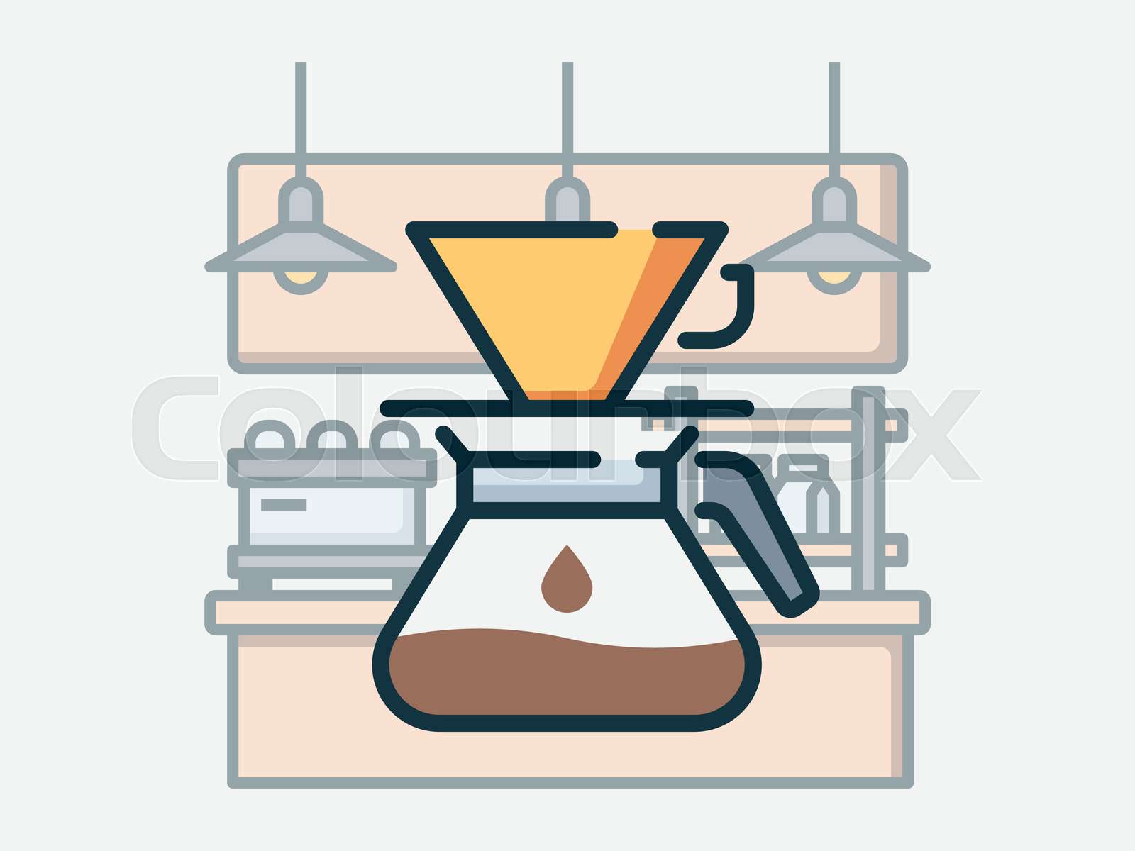 Drip coffee. | Stock vector | Colourbox