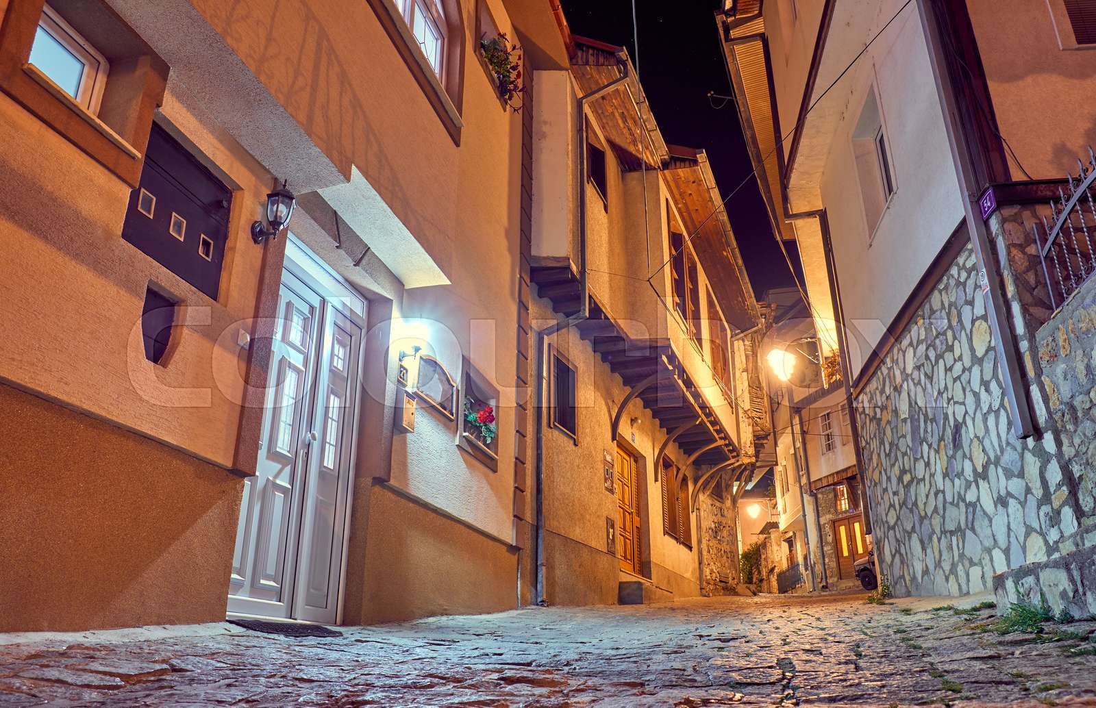 Ohrid at night | Stock image | Colourbox